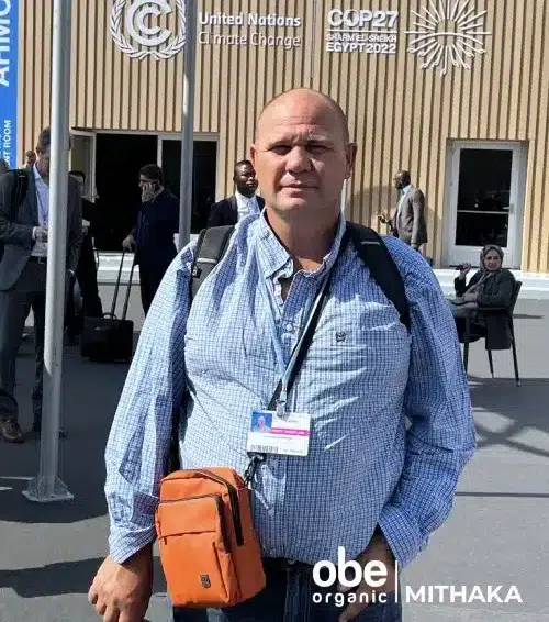 Josh Gorringe at COP27 | OBE Organic